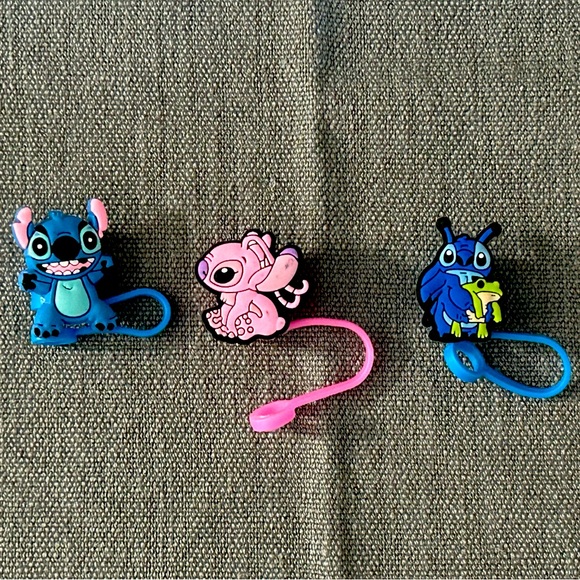 Kitchen | Handmade Silicone Disney Stitch Reusable Strawtoppers X3 ...